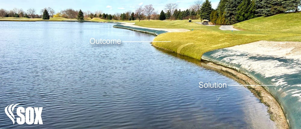 Golf Course Erosion & Lake Bank Restoration | SOX Erosion Solution