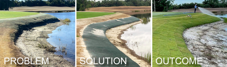 Golf Course Erosion & Lake Bank Restoration | SOX Erosion Solution