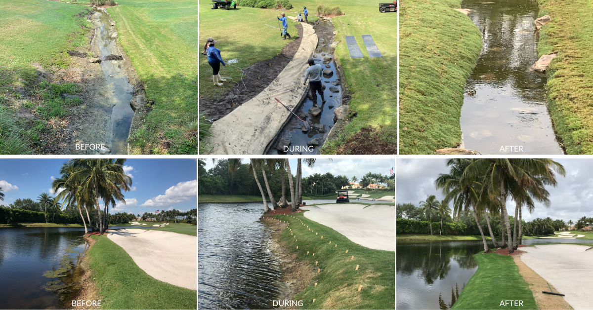 Golf Course Erosion & Lake Bank Restoration | SOX Erosion Solution