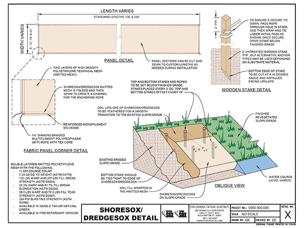 Engineers Drawings and Written Specifications for DredgeSOX/ShoreSOX
